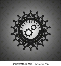 Gear Team Work Icon Inside Realistic Stock Vector (Royalty Free ...
