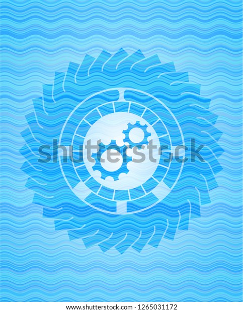 Gear Team Work Icon Inside Sky Stock Vector (Royalty Free) 1265031172 ...