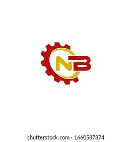 Gear Technology Nb Letter Logo Vector Stock Vector (Royalty Free ...
