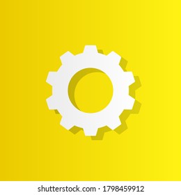 Gear Tuning White Icon Shadow Stock Vector (Royalty Free) 1798459912 ...