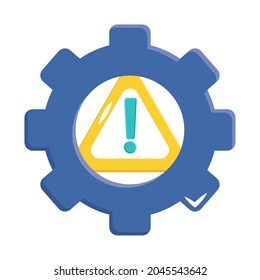 Gear Warning Sign Icon Stock Vector (Royalty Free) 2045543642 ...