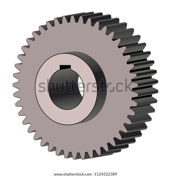 Gear Wheel Machine Parts 3d Vector Stock Vector (Royalty Free ...