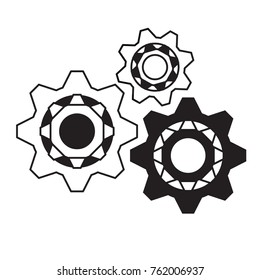 Gear Wheel Outline Icon Linear Style Stock Vector (Royalty Free) 1066874732