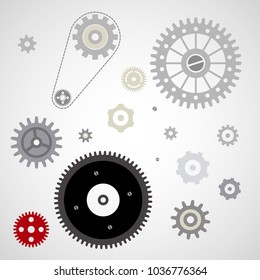 Gears Graphic Design Vector Illustration Stock Vector (Royalty Free ...