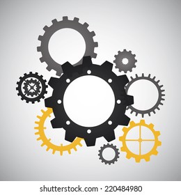 Gears Graphic Design Vector Illustration Stock Vector (Royalty Free ...
