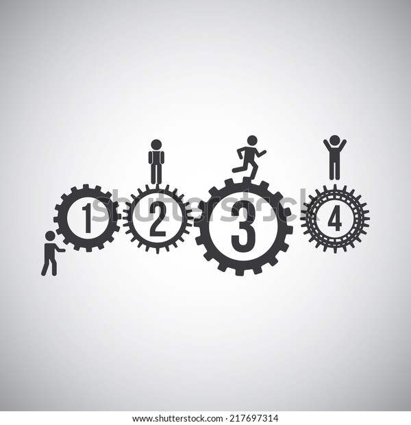 Gears Graphic Design Vector Illustration Stock Vector (Royalty Free ...