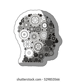 Gears Human Head Design: vector de stock (libre de regalías) 529853662 ...