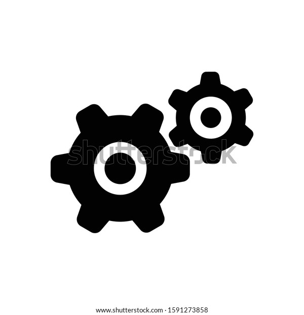 Gears Icon System Settings Symbol Cogwheel Stock Vector (Royalty Free ...