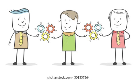Cute Happy Cartoon Kids Stock Vector (Royalty Free) 105242099