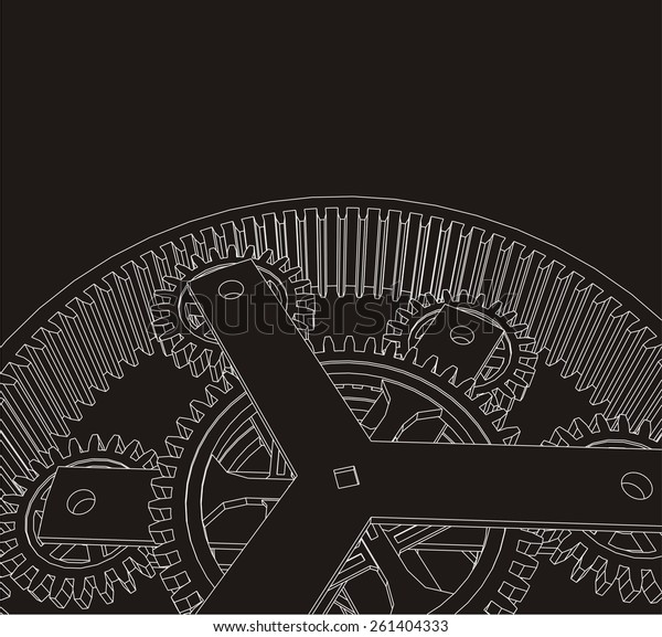 Gears Mechanism Stock Vector (Royalty Free) 261404333 | Shutterstock