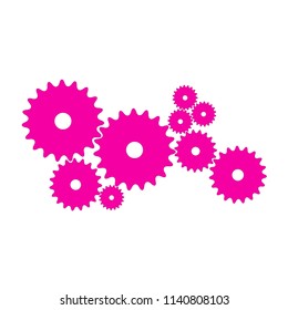 Pink Gears Mechanism Concept Rendered Isolated 스톡 일러스트 273903755 ...