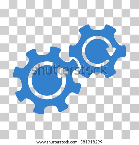 Gears Rotation Vector Icon Illustration Style Stock Vector (Royalty ...