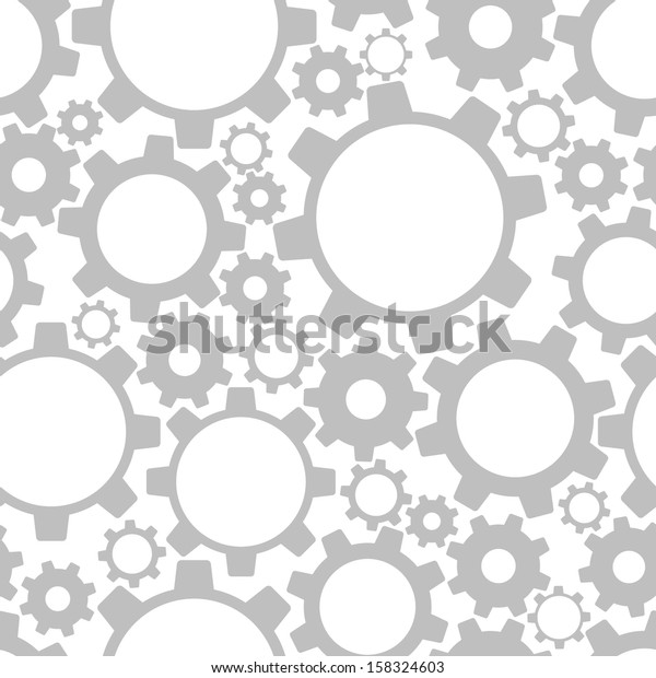 Gears Seamless Pattern Vector Illustration Stock Vector (Royalty Free ...