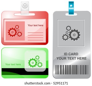 Gears Vector Id Cards Stock Vector (Royalty Free) 52951171 | Shutterstock