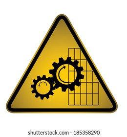 Gears Warning Sign Vector Stock Vector (Royalty Free) 185358290 ...