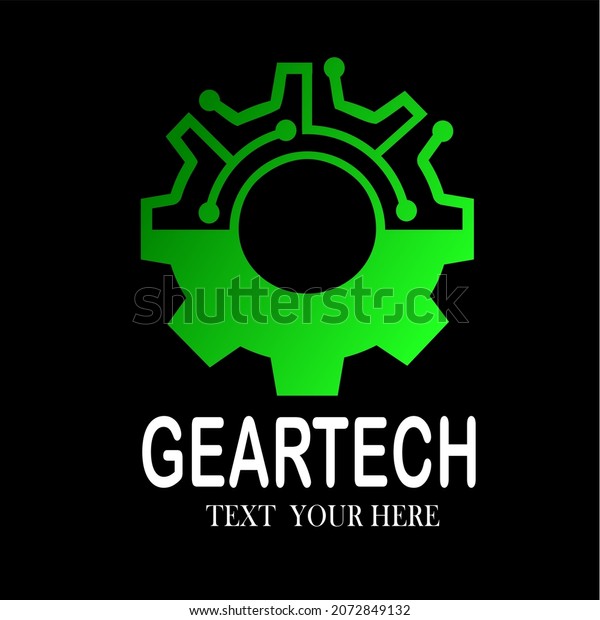 Geartech Vector Logo Template Illustrationthis Logo Stock Vector ...