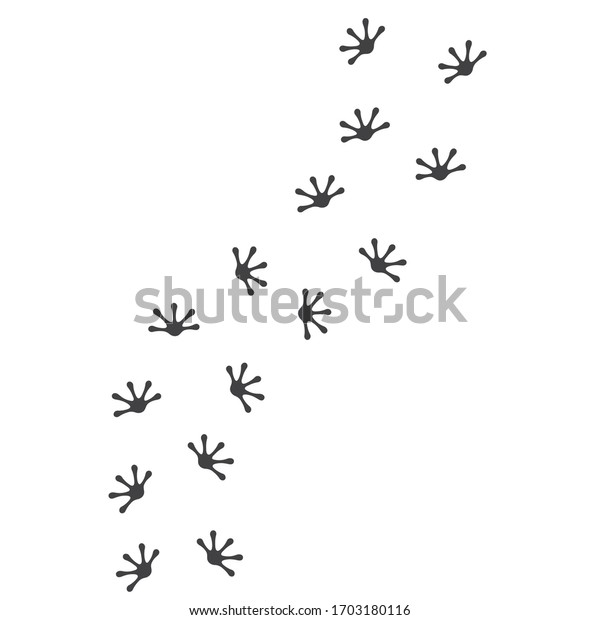 Gecko Footprint Vector Illustration Design Template Stock Vector ...
