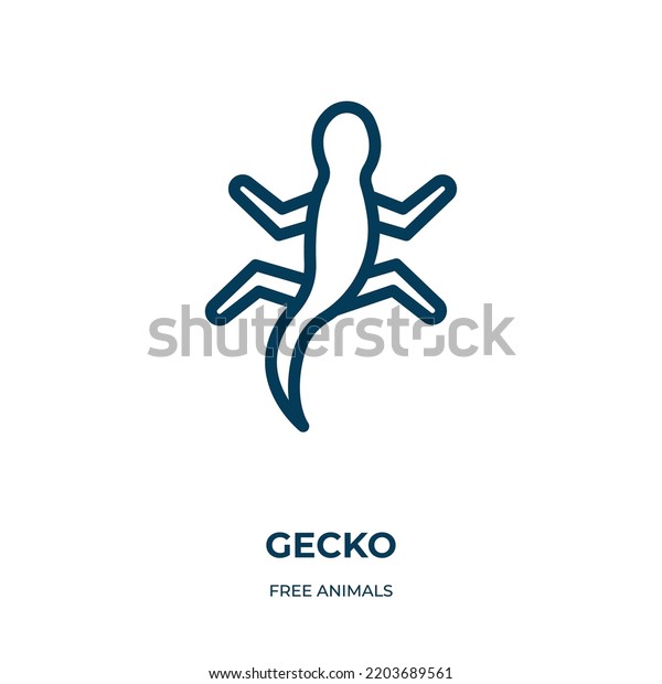 Gecko Icon Linear Vector Illustration Free Stock Vector (Royalty Free ...