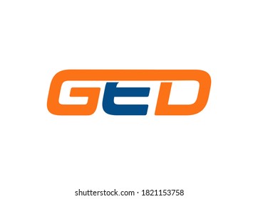 Ged Letter Logo Design Vector Stock Vector (Royalty Free) 1821153758