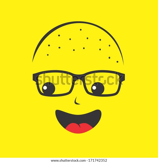 Geek Bald Guy Stock Vector (Royalty Free) 171742352 | Shutterstock