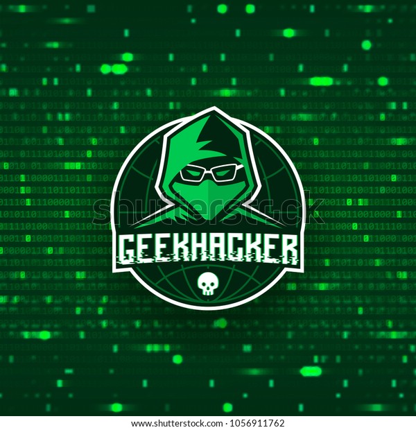 Geek Hacker Logo Template Green Symbol Stock Vector (Royalty Free ...