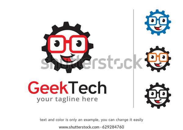 Geek Tech Logo Template Design Vector Stock Vector (Royalty Free) 629284760