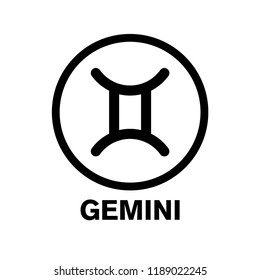 Gemini Zodiac Icon Vector Stock Vector (Royalty Free) 1189022245 ...