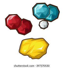 Gems Gold Ore Vector Illustration Stock Vector (Royalty Free) 397370530
