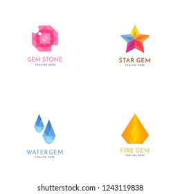 Gemstone Logo Vector Stock Vector (Royalty Free) 1243119838 | Shutterstock