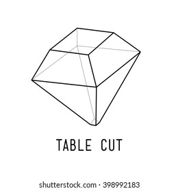 Gemstone Table Cut Line Art Polygonal Stock Vector (Royalty Free ...