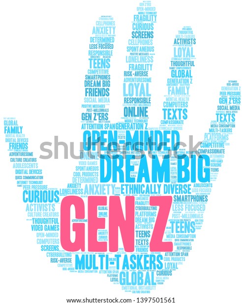 Gen Z Word Cloud On White 스톡 벡터(로열티 프리) 1397501561 | Shutterstock