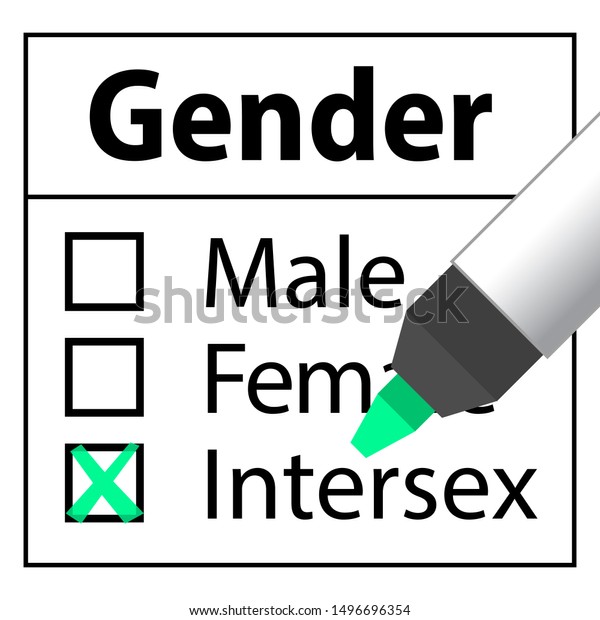Gender Checkbox Intersex Vector Illustration: เวกเตอร์สต็อก (ปลอดค่า ...