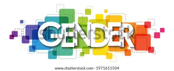 Gender Colorful Rainbow Gradient Vector Typography Stock Vector ...