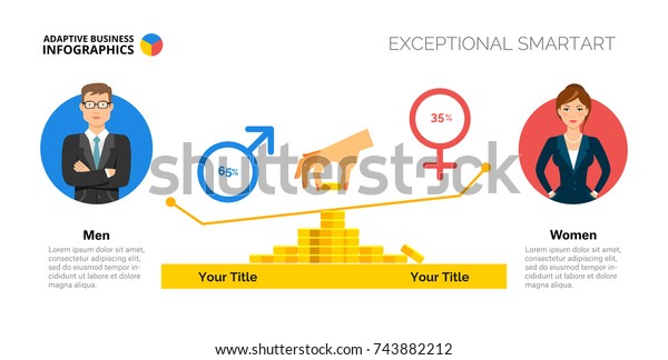 Gender Comparison Diagram Slide Template Stock Vector (Royalty Free ...