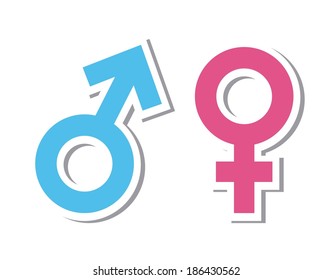 Gender Design Over White Background Vector Stock Vector (Royalty Free ...