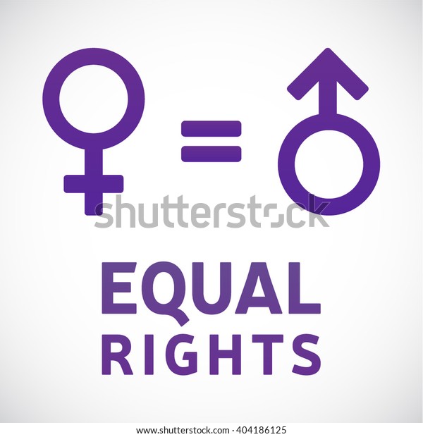 Gender Equality Equal Rights Concept Male Stock Vector (Royalty Free ...