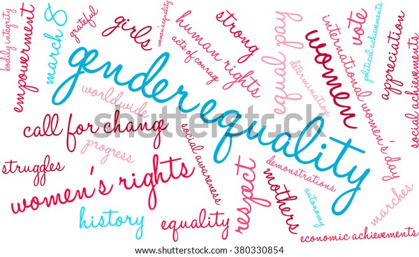 Gender Equality Word Cloud On White Stock Vector (Royalty Free ...