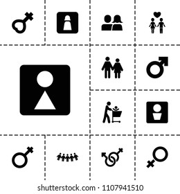 Gender Icon Collection 13 Gender Filled Stock Vector (Royalty Free ...