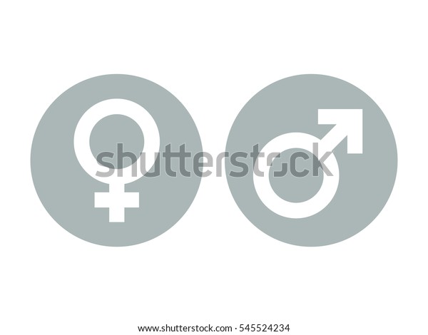Gender Icon Gray Vector Stock Vector (Royalty Free) 545524234 ...