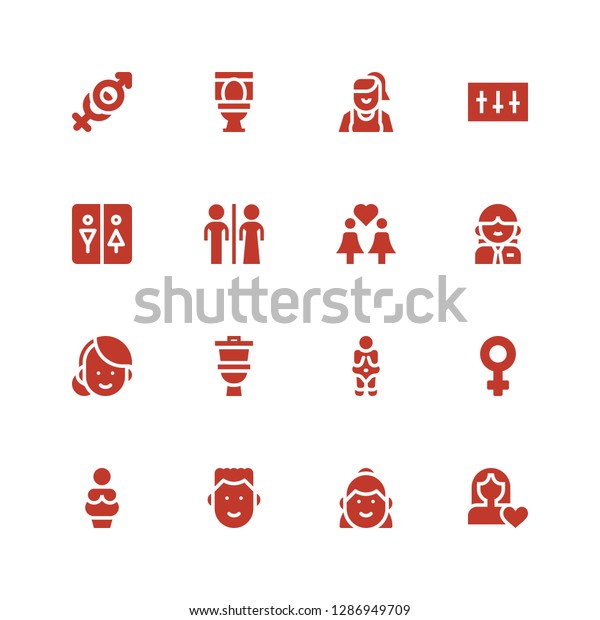 Gender Icon Set Collection 16 Filled Stock Vector (Royalty Free ...