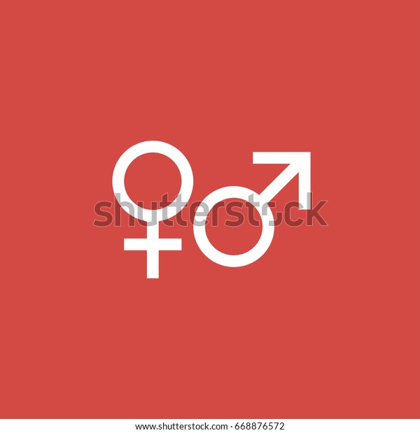 gender icon. sign design. red background