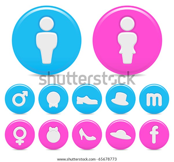 Gender Icons Stock Vector (Royalty Free) 65678773 | Shutterstock