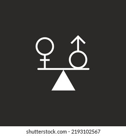 Gender Logo Equal Rights Men Women Stock Vector (Royalty Free ...