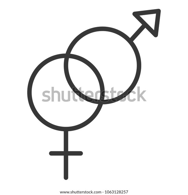 Gender Male Female Crossed เวกเตอร์สต็อก ปลอดค่าลิขสิทธิ์ 1063128257