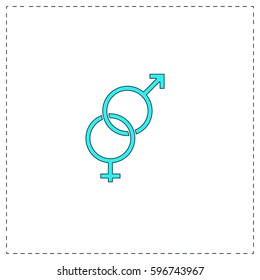 Gender Outline Vector Icon Black Editable Stock Vector (Royalty Free ...
