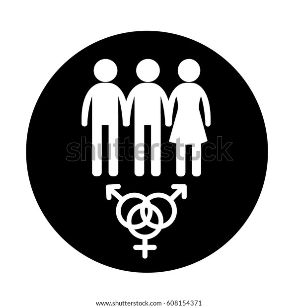 Gender People Icon Stock Vector (Royalty Free) 608154371