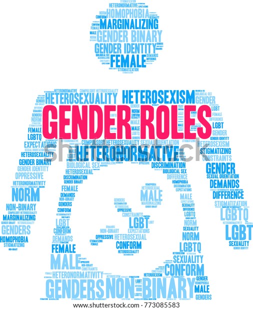 Gender Roles Word Cloud On White Stock Vector (Royalty Free) 773085583