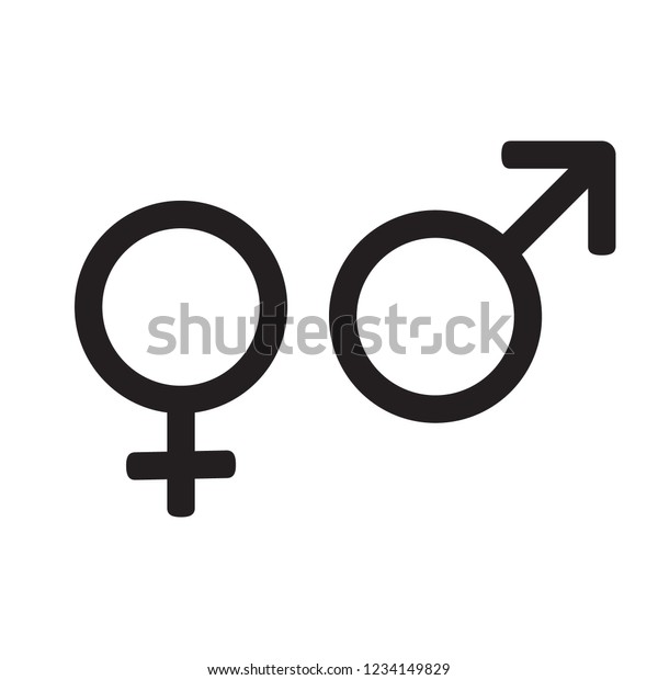 Icono De Vector De Signo De Género Icono Conceptual De Hombres Y Mujeres