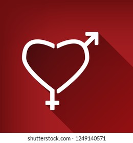 Gender Signs Heart Shape Vector White Stock Vector (Royalty Free ...