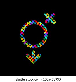 Gender Symbol Linear Symbol Simple Transgender: เวกเตอร์สต็อก (ปลอดค่า ...
